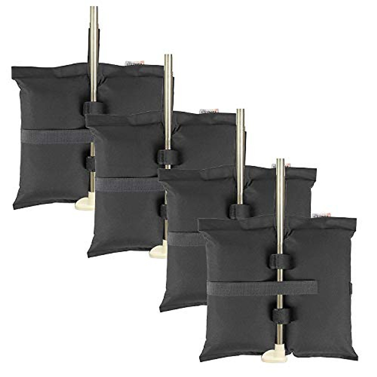 ESINGMILL Canopy Weight Bags for Pop up Tent, 4pcs/Pack Leg Weights Sand Bags with Belt for Instant Outdoor Sun Shelter Canopy Legs, Heavy Duty Stability Sandbag Weighted Feet Bag