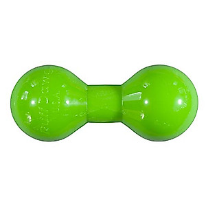 Ruff Dawg Big Dawg - Indestructible Dog Toy for Rough Play - Barbell Shape Bounce for Chase, Catch - Shred-Resistant Plastic - Colors Vary - 2 Toys