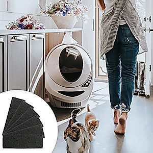 6 Pack Replacement Carbon Filters Compatible with Litter-Robot 3 – Activated Charcoal Cat Litter Box Filters Absorb Odors Keep Home Fresh – Thickness 0.6 inches