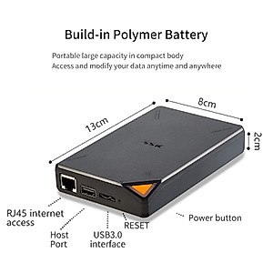 SSK 2TB Portable NAS External Wireless Hard Drive with Own Wi-Fi Hotspot, Personal Cloud Smart Storage Support Auto-Backup, Phone/Tablet PC/Laptop Wireless Remote Access