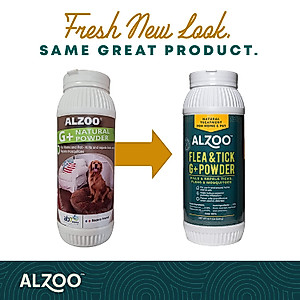 ALZOO Flea & Tick Cat Collar and Flea & Tick G+ Powder, 100% Plant-Based Active Ingredients