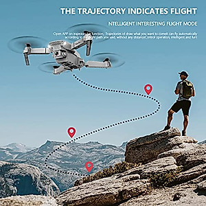 Mini Drone with Dual 4K HD FPV Camera Christmas New Year Birthday Gifts for Boys Girls, Remote Control Toys One Key Start Speed Adjustment Headless Mode, Quadcopter 40 Mins Long Flight (Black)