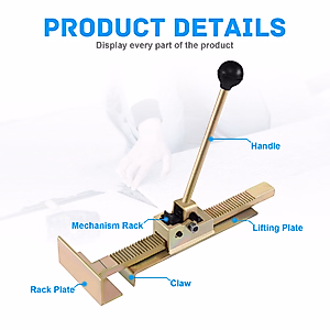 Samger Cast Steel Hardwood Flooring Jack Professional Ratcheting Hardwood Plank Jack Vinyl Flooring Tools for Laminate Flooring Installation Hard Wood Straight Tile Contractor Hand Tool