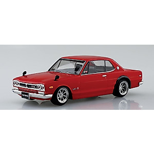 Aoshima Bunka Kyozai 09-SP3 The Snap Kit Series Nissan Skyline 2000GT-R Custom Wheel (Red) Color Coded Plastic Model