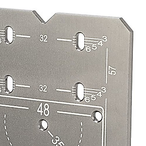 Stainless Steel Cup Style Concealed Hinge Jig with Clamp,35mm Drilling Guide Hole Punch Locator Kit for Cabinet Door Hinges Inset Improve Mounting Efficiency (S)