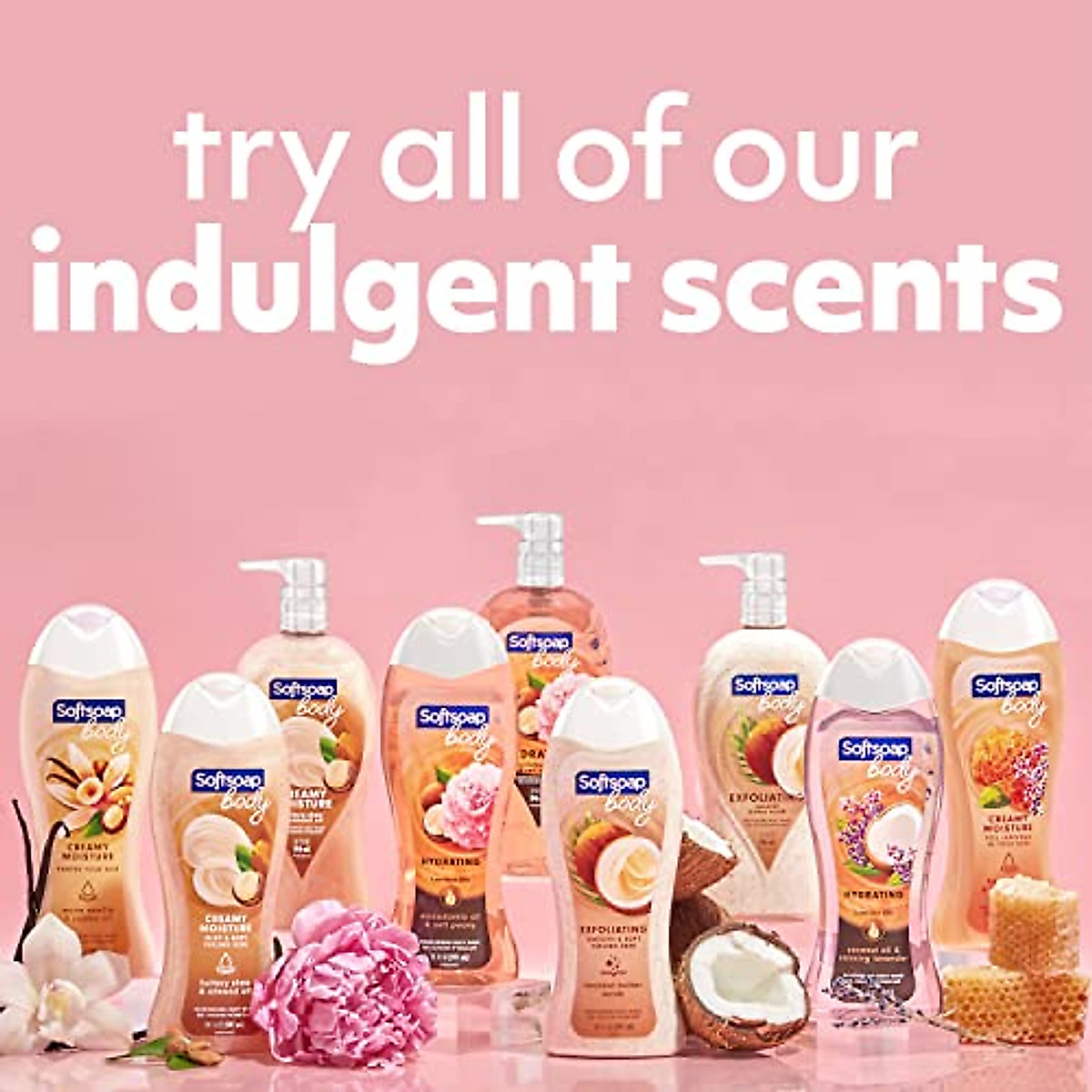 Softsoap Body Wash, Coconut Butter Scrub Body Wash, Exfoliating Body Wash, 20 Ounce (Pack of 2)