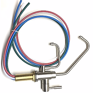 Universal Ionizer Faucet for Under Sink Installation - Brushed Nickel Finish with Installation Kit (Kit B - 3/8" Line Size, 1/4" Ionizer Fitting Size)