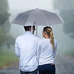 TradMall 4 Pack Travel Umbrella Windproof Portable 46 Inches Large Canopy Ergonomic Handle Auto Open & Close, Gray