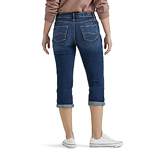 Lee womens Flex Motion Regular Fit 5 Pocket Capri Jeans, Bewitched, 18 US