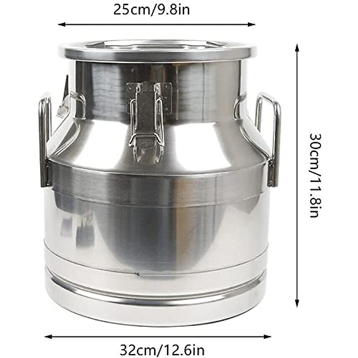 3.16Gallon Stainless Steel Milk Can Ice Bucket Wine Bucket,Water Jug Liquid Storage Pail,Commercial Fermentation Barrel,Canisters for Kitchen
