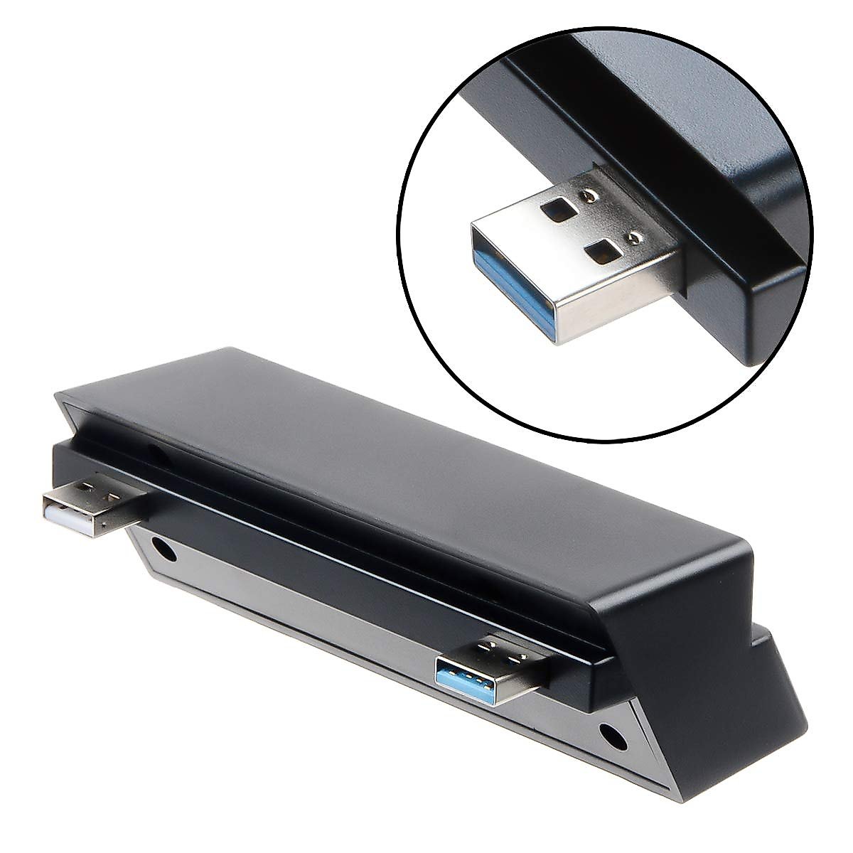 5 Port USB HUB for PS4 Slim Only, VSEER USB 3.0/2.0 High Speed Charger Controller Splitter Expander for PS4 Slim