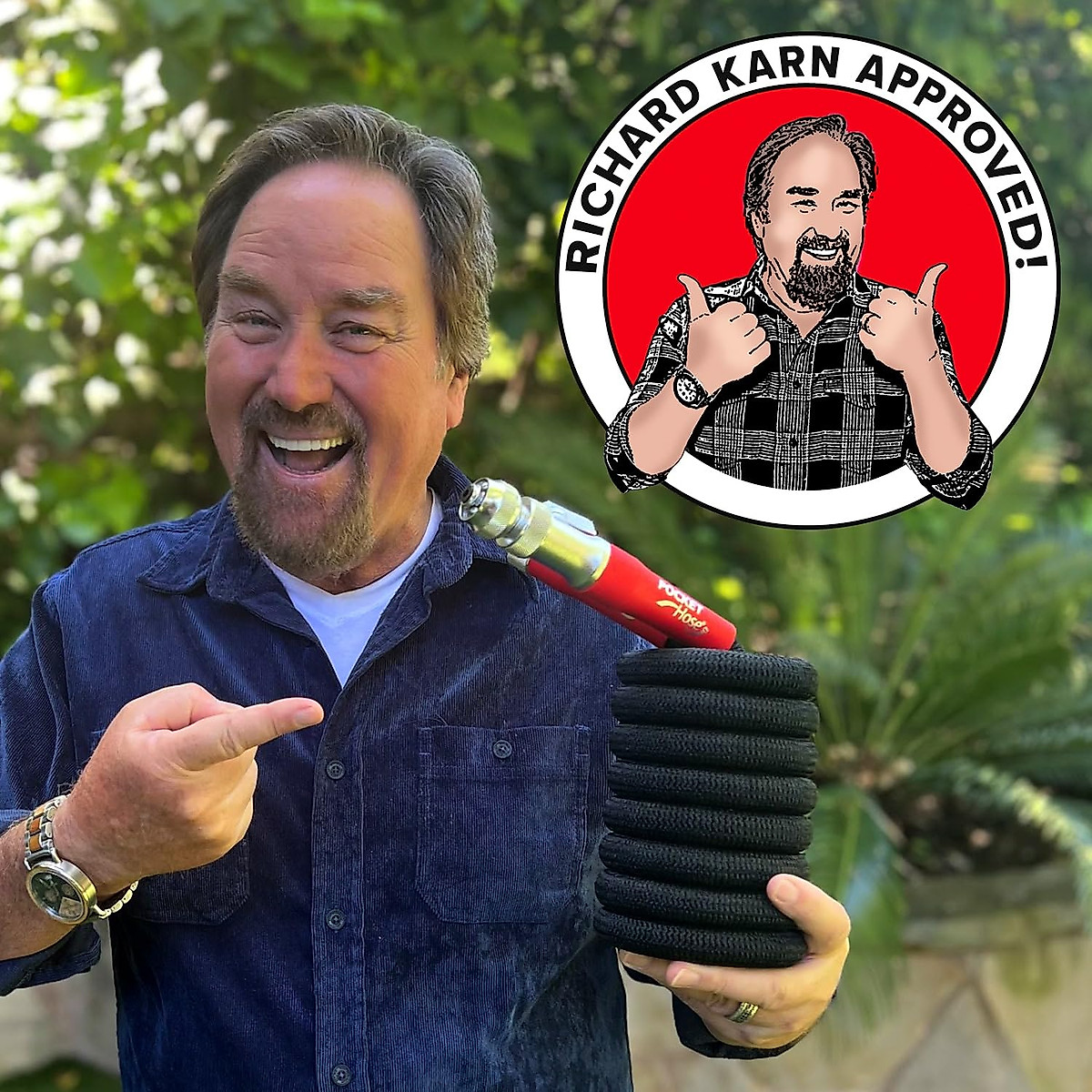 Pocket Hose Silver Bullet 2.0 Expandable Garden Hose 25-FT with Turbo Shot Nozzle, AS-SEEN-ON-TV, Lead-Free, Solid Aluminum Connectors, Easy On/Off Valve, Kink-Free, Leak-Proof