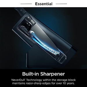 Ninja Foodi NeverDull 10-Piece Essential Knife System with Sharpener, Stainless Steel, Compact (K12010)