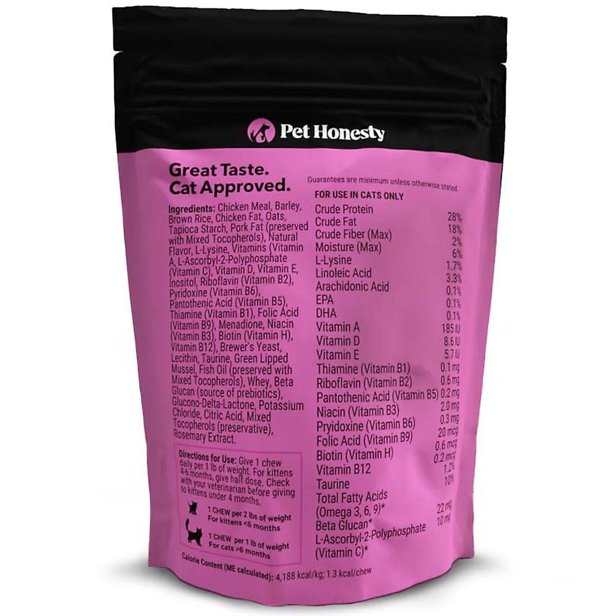 PetHonesty Cat Multivitamins + Cat Immune Support Lysine Dual Texture Chew Supplement Bundle - Supports Overall Immune Health, Joints, Skin & Coat, and Cat Allergy Relief - Sneezing, Runny Nose