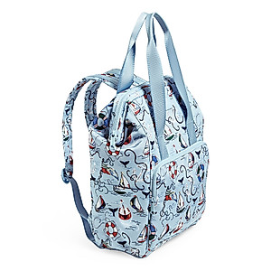 Vera Bradley Women's Recycled Lighten Up Reactive Backpack Cooler Lunch Bag, Gray Heather, One Size US