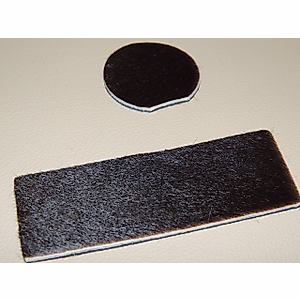 BLACK - 2 PC Calf Hair Archery ADHESIVE Traditional Arrow Rest & Round Style Plate - Recurve - Longbow (RIGHT HAND)