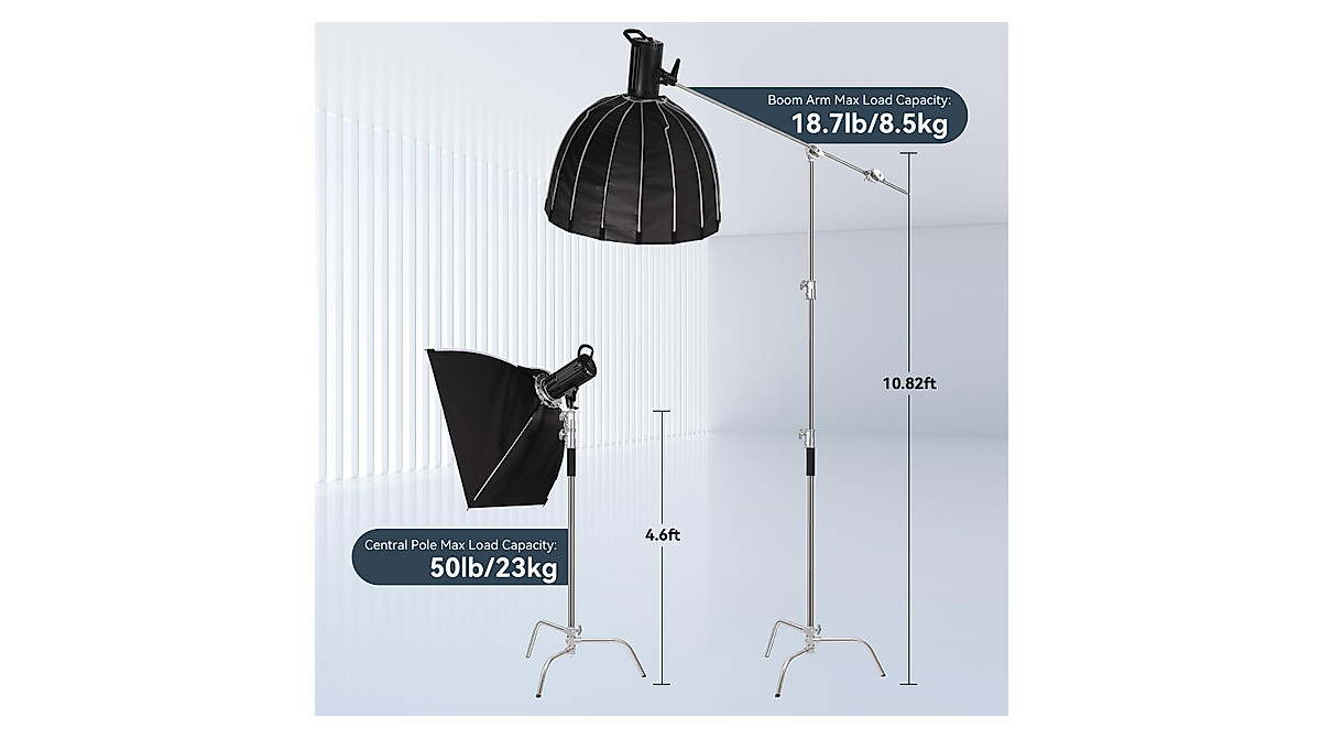 Adjustable Backdrop Stand 6.5 x 6.5ft for Photography & Events