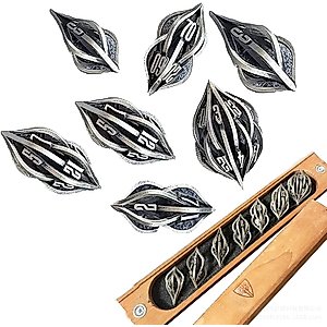 DAYMED The Arcanum Dice Set for Table Games, Hollow Polyhedral Dice Metal Dice Set DND RPG MTG Game 3D Printed Dice Set，Dice Set for Table Games, with Exquisite Wooden Gift Box