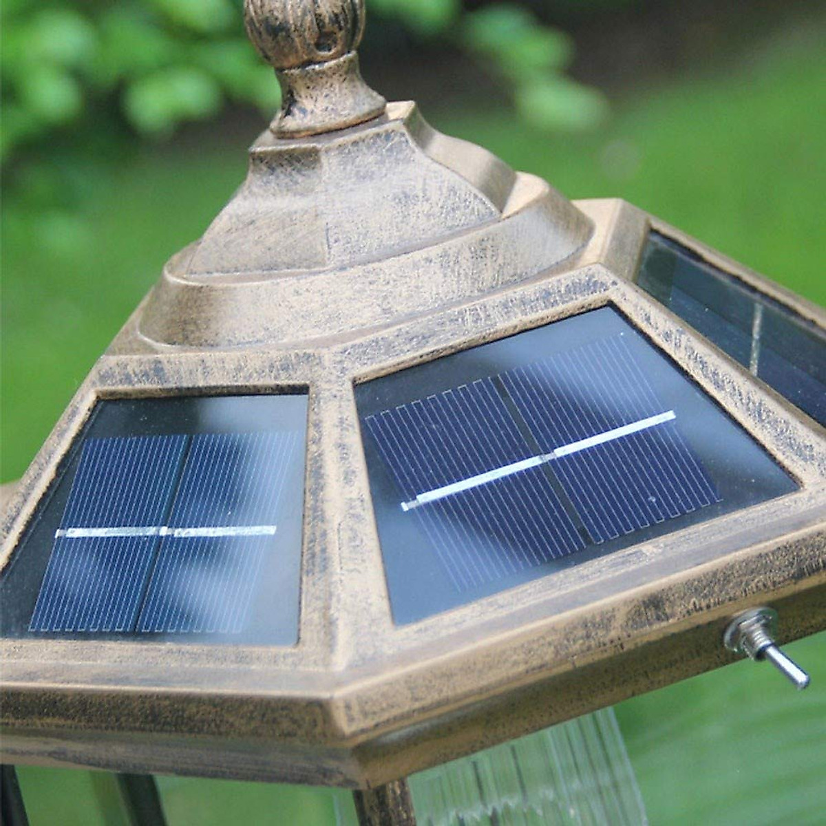 XIAOXY Solar LED Lawn Light Outdoor Garden Light Solar Street Light Home Villa Lights Garden View Lights European Waterproof Outdoor Column Headlight Rural Outdoor Wall Door Pillar Lamp