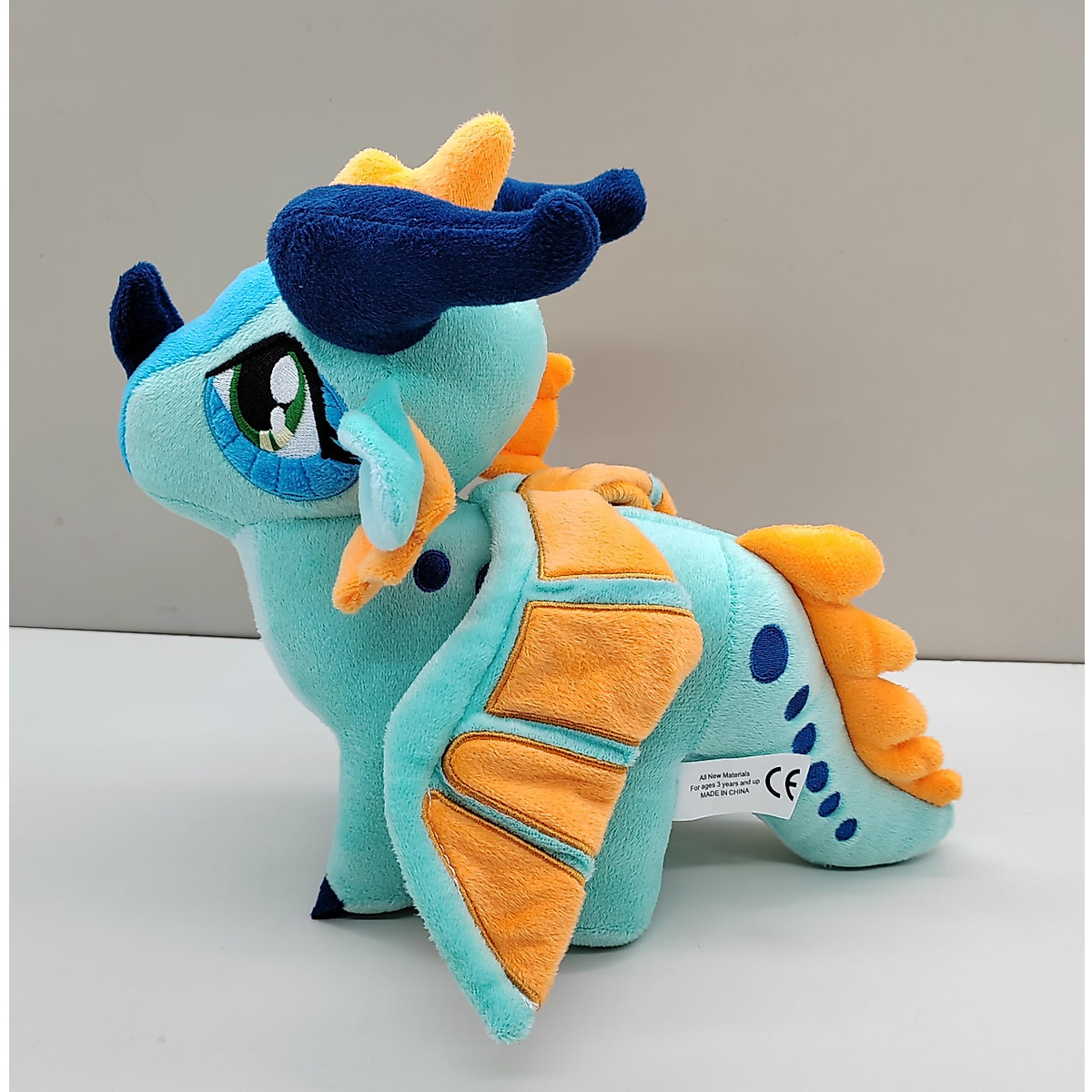 EASELR Wings of Fire Dragon Plush Toy Rainwing Dragon Stuffed Animals Pterosaur Plush Flying Dragon Pillow Plushies Gifts for Fans Kids Boys Girls