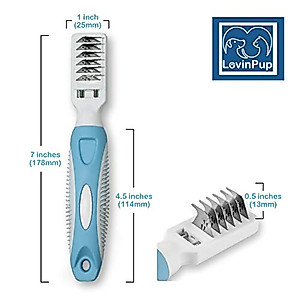 LovinPup Pet Mat Remover Easily removes Mats Professionally from your DOGS & CATS and Straightens Tuft & Knotted Pet hair. Extremely Gentle on pets, works on Sensitive Skin too!