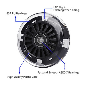 Gladeer 90mm Wiggle Car Polyurethane Replacement Wheels Set for Upgrades for PlasmaCar Ride-on Toys Wiggle Car Replacement Wheels, 4-Pack (Black)