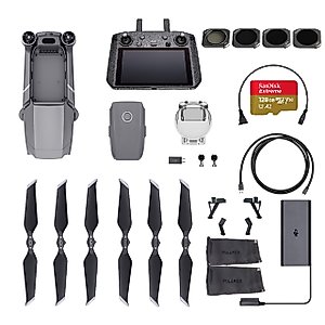 DJI Mavic 2 Pro Drone Quadcopter with Smart Controller, Must Have Bundle, 128GB SD Card, Polares 4 filter set (CPL, ND8, ND16, ND32), and More