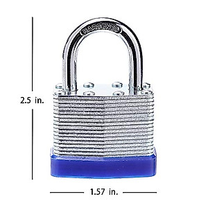 Fu Volante Laminated Steel Key Lock, 1-9/16 in. Wide Body, 2 Padlocks Keyed Alike