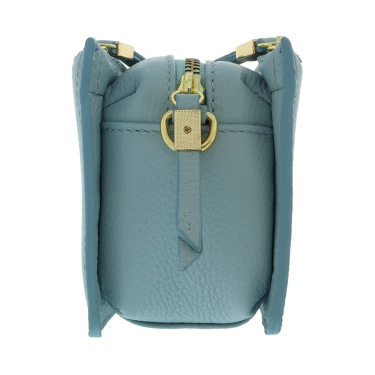 Pierre Cardin Light Blue Leather Small Structured Square Crossbody Bag for womens