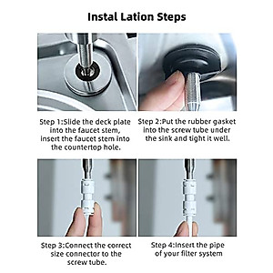 Drinking Water Faucet,Easy to Install Lead-Free Sink RO Faucet,Water Filter Faucet for Kitchen Bar Sink,Brushed Nickel SUS304 Reverse Osmosis Faucet