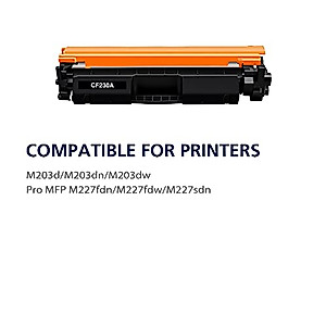 CF230A 30A Toner Cartridge Black MFP M227fdw 4 Pack Compatible Replacement for HP 30A CF230A 30X CF230X for HP Pro M203dw MFP M227fdw M227fdn M203dn M227sdn M203d M227 M203 Series Printer Ink