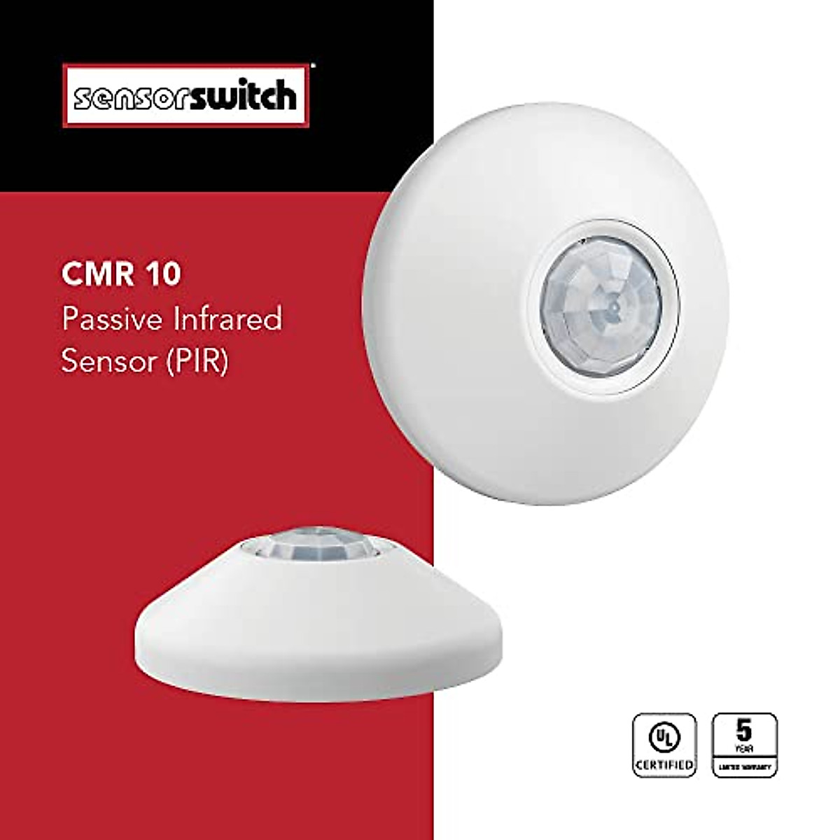 Sensor Switch CMR 10 Contractor Select Ceiling Mount Occupancy Sensor, 28 Foot Radius, White