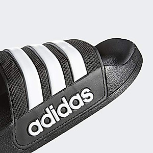 adidas Men's Adilette Shower Slides Black/White/White 9
