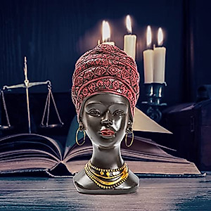 African Statue and Sculptures for Home Decorations, for Home Decor,African Figurines, for Living Room Women Statue Shelf Decor Accent