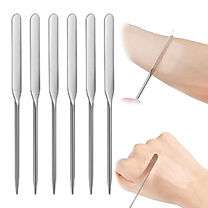 6 Pack Stainless Steel Makeup Spatula Foundation Liquid Foundation Mixer Face Cream Applicator Cosmetic Mixing Tool for Foundation Eye Shadow Cream