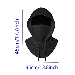Balaclava Face Mask Sun UV Protection Hood Breathable Full Head Mask Face Cover for Men Women Cycling Skiing Fishing Black