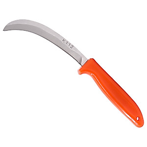 Zenport K112 Banana Knife with 5-Inch Straight Steel Blade , Orange