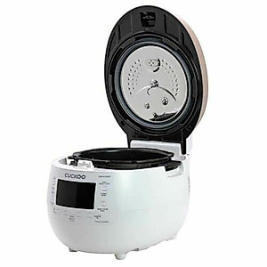 cuckoo CRP-RT0609FW | Twin Pressure rice cooker 6 cup & Warmer with High Heat, GABA, Mixed, Scorched, Turbo, Porridge, Baby Food, Steam (Hi/NonPressure) and more, Made in Korea | White-Renewed