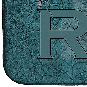 Caroline's Treasures SB3004DDM RIP Rest in Peace with spider web Halloween Dish Drying Mat Absorbent Dish Drying Mat Pad for Kitchen Counter Dish Drainer Mat for Countertop, 14 x 21", Multicolor
