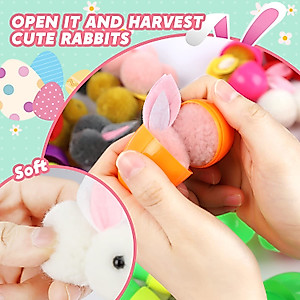TOY Life Easter Basket Stuffers with Bunny 24 Pack Egg Fillers for Kids Eggs Toys Inside, Mini Stuffed Animals, Hunts Surprise