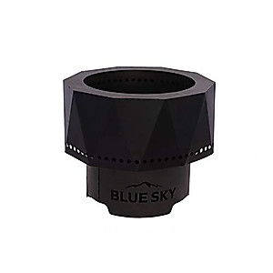 Blue Sky Outdoor Living Ridge Portable Fire Pit, Smokeless Fire Pit with Spark Screen, Lift, and Carrying Bag, Black