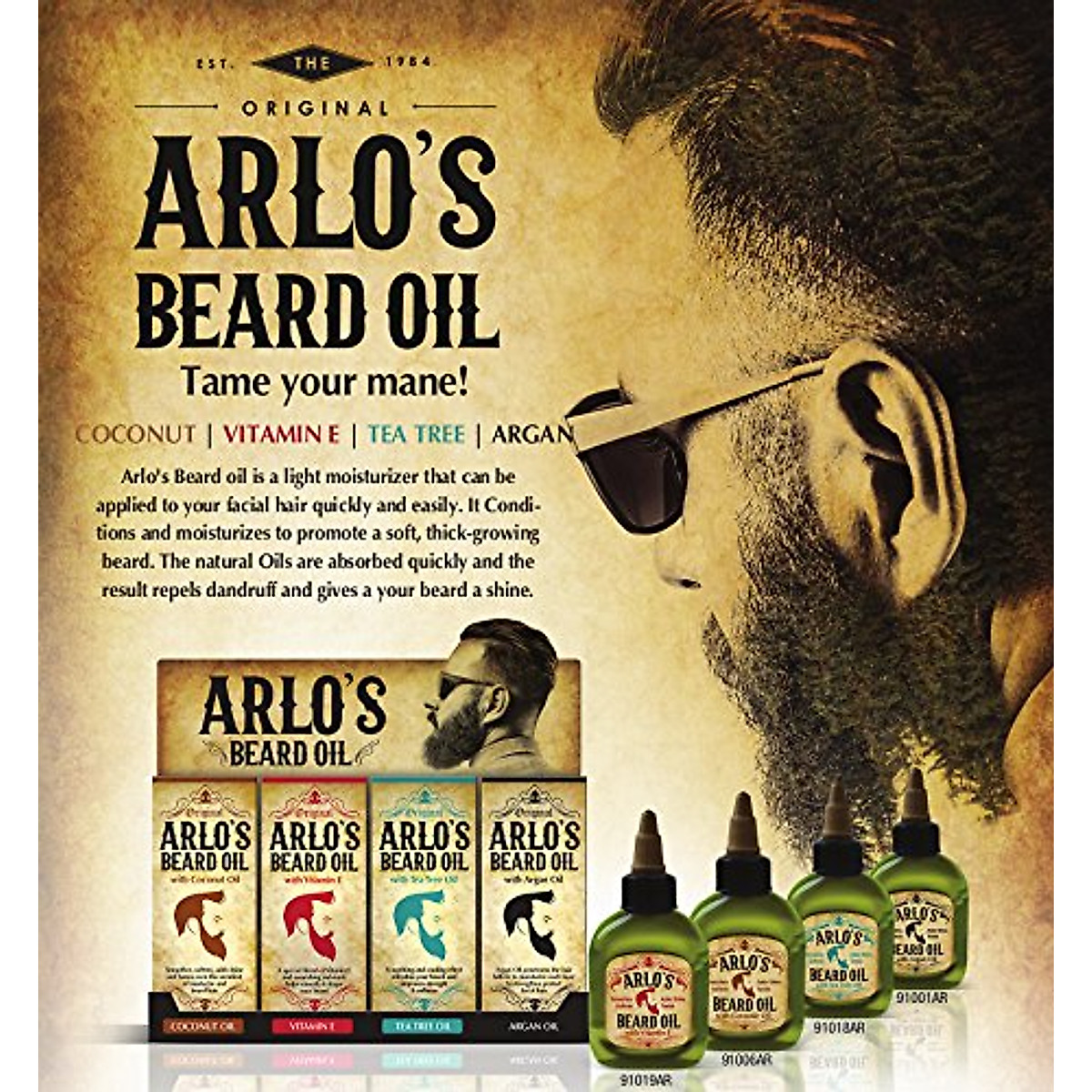 Arlo's Beard Oil with Coconut Oil 2.5 ounce (Pack of 2)