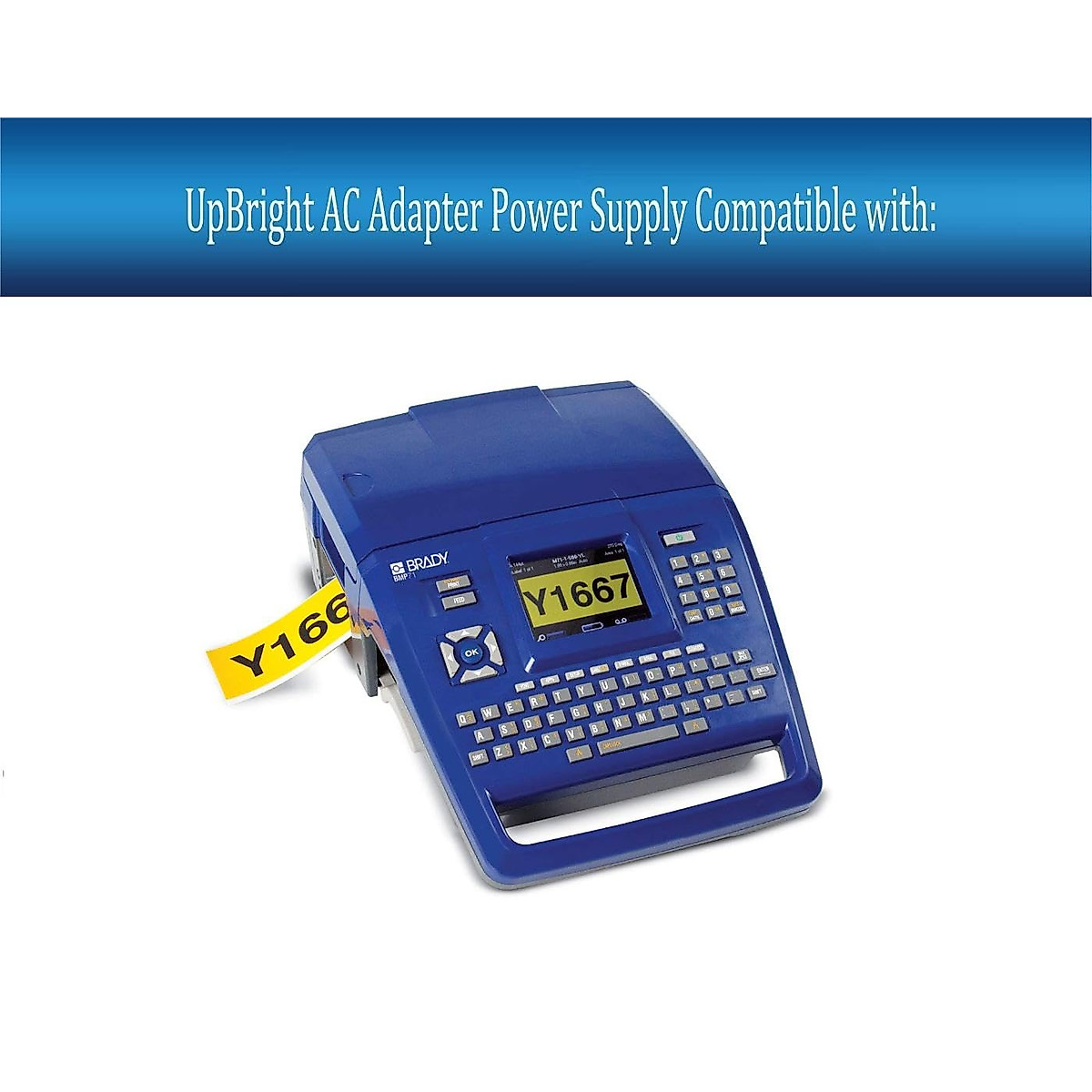 UpBright 18V AC/DC Adapter Compatible with Brady BMP71 BMP71-LM BMP71-SC BMP71-QC BMP71-MW BMP71-AC M50-AC BMP-UBP-AC M-AC-143110 MAC-143110 BMP53 Label Printer 18VDC DC18V Power Supply Cord Charger