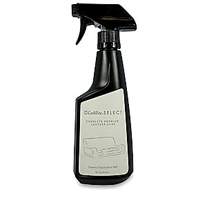 Cadillac Select Leather Furniture Cleaner and Conditioner for Couch, Car Auto Interior Seats, Bags, Jackets, Large Leather Surfaces – Complete Care Spray