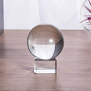 LONGWIN 40mm(1.6 inch) Solid Mini Fengshui Crystal Ball Healing Crystals(Clear)