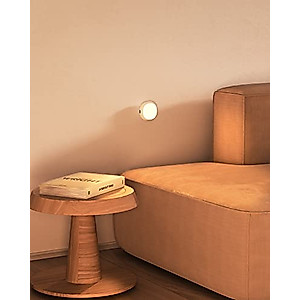 GANA Puck Lights with Remote, Wireless RGBW LED Under Cabinet Lights, 700mAh USB-C Rechargeable Battery Operated Tap Lights, Timed Off, 7 Colors & 3 Modes Dimmable for Closet Bedroom Stairs (1Pack)