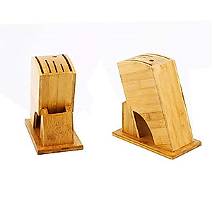 Wood Knife Block Bamboo Shelving Versatile Kitchen Ventilation Knife Holder Kitchen Knife Rack