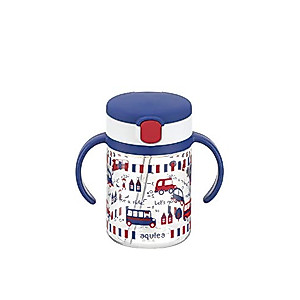 Richell Aqulea Outing Straw Mug 200ml Navy