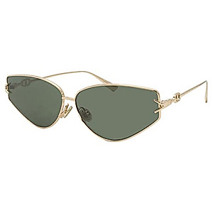 Dior Christian DiorGipsy2 DDB07 Sunglasses Women's Gold Copper/Green Lenses 62mm