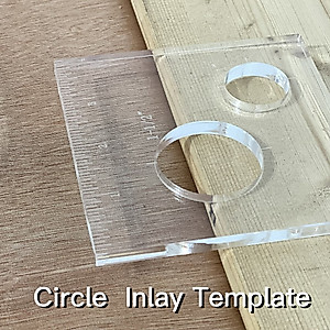 Monliful Pack of 4 Circle Inlay Template Set Router Templates for Woodworking,Router Jig Templates Decorative Templates